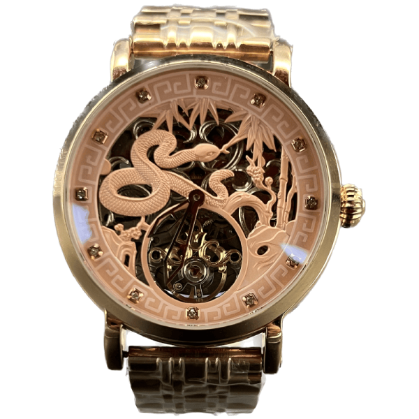 ساعت مچی مردانه پتک فیلیپ ماری رزگلد دور صفحه کرم Patek Philippe Snake ...